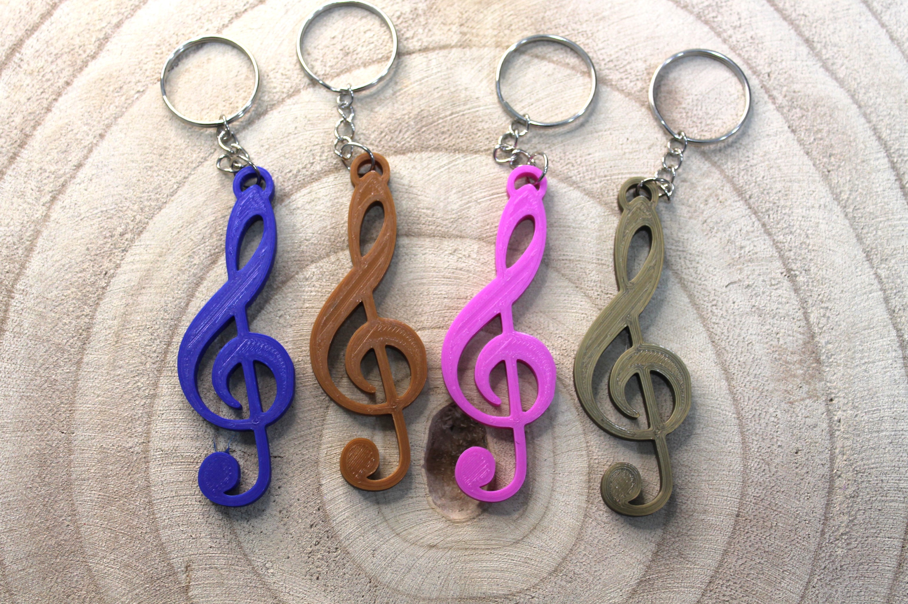 Treble clef keychain / Llavero clave de sol by Franchescor | Download ...