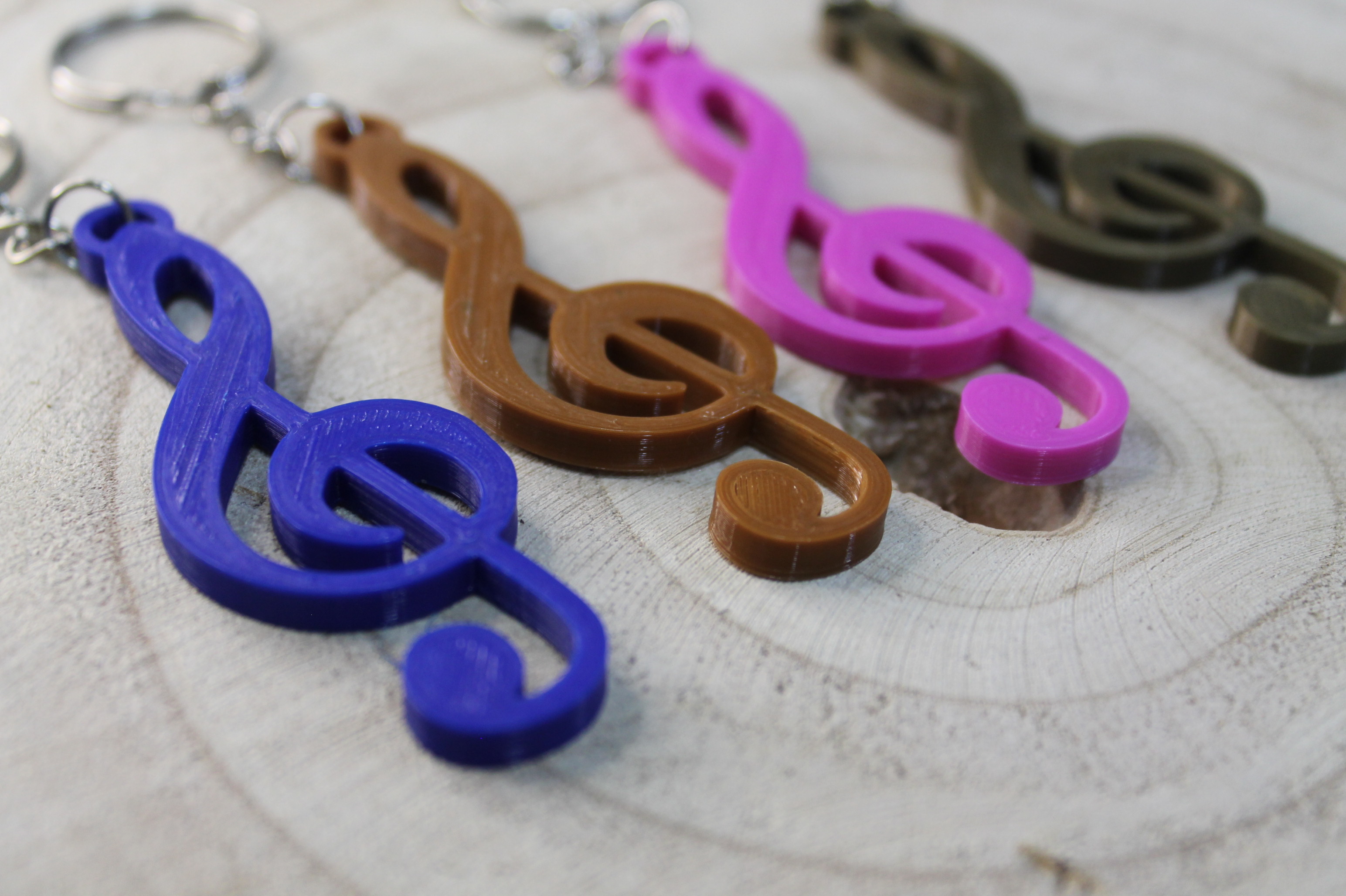 Treble clef keychain / Llavero clave de sol by Franchescor | Download ...