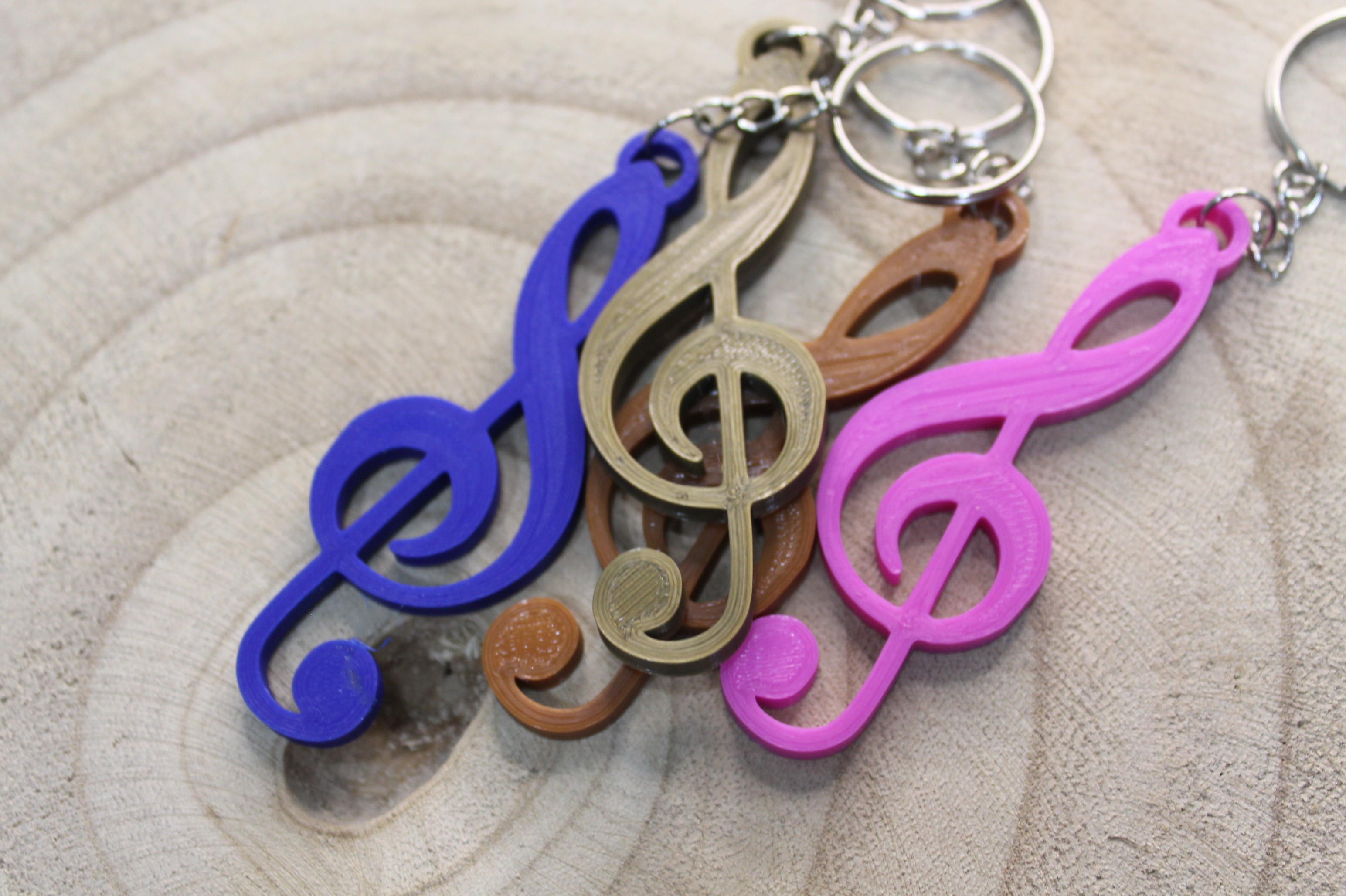 Treble clef keychain / Llavero clave de sol by Franchescor | Download ...