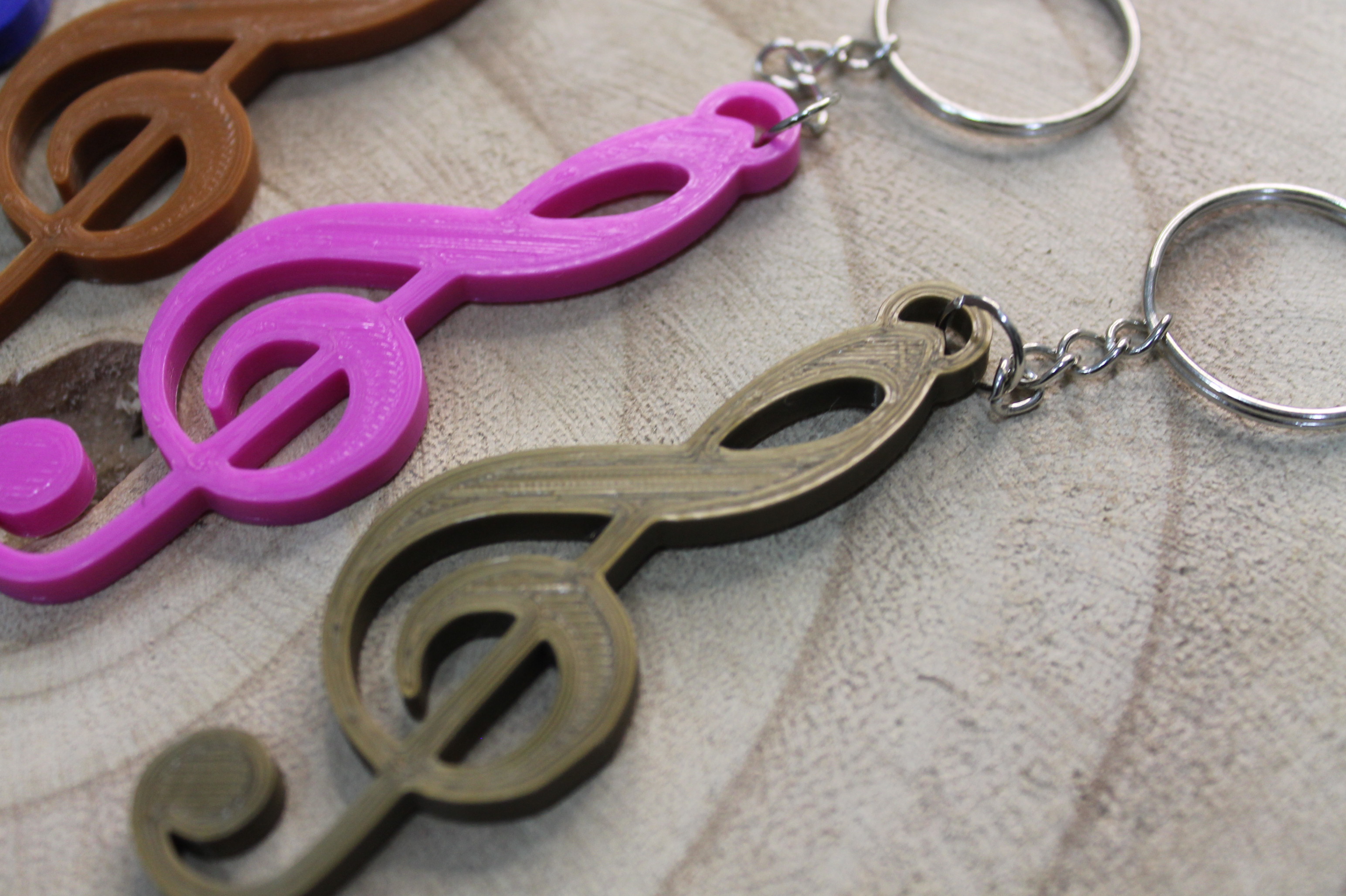 Treble clef keychain / Llavero clave de sol by Franchescor | Download ...