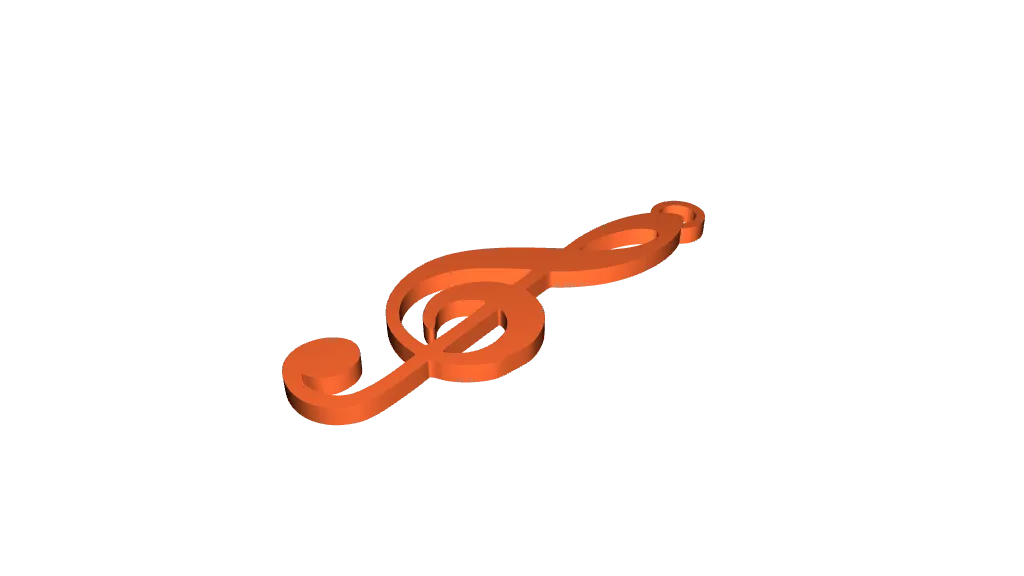 Treble clef keychain / Llavero clave de sol by Franchescor | Download ...