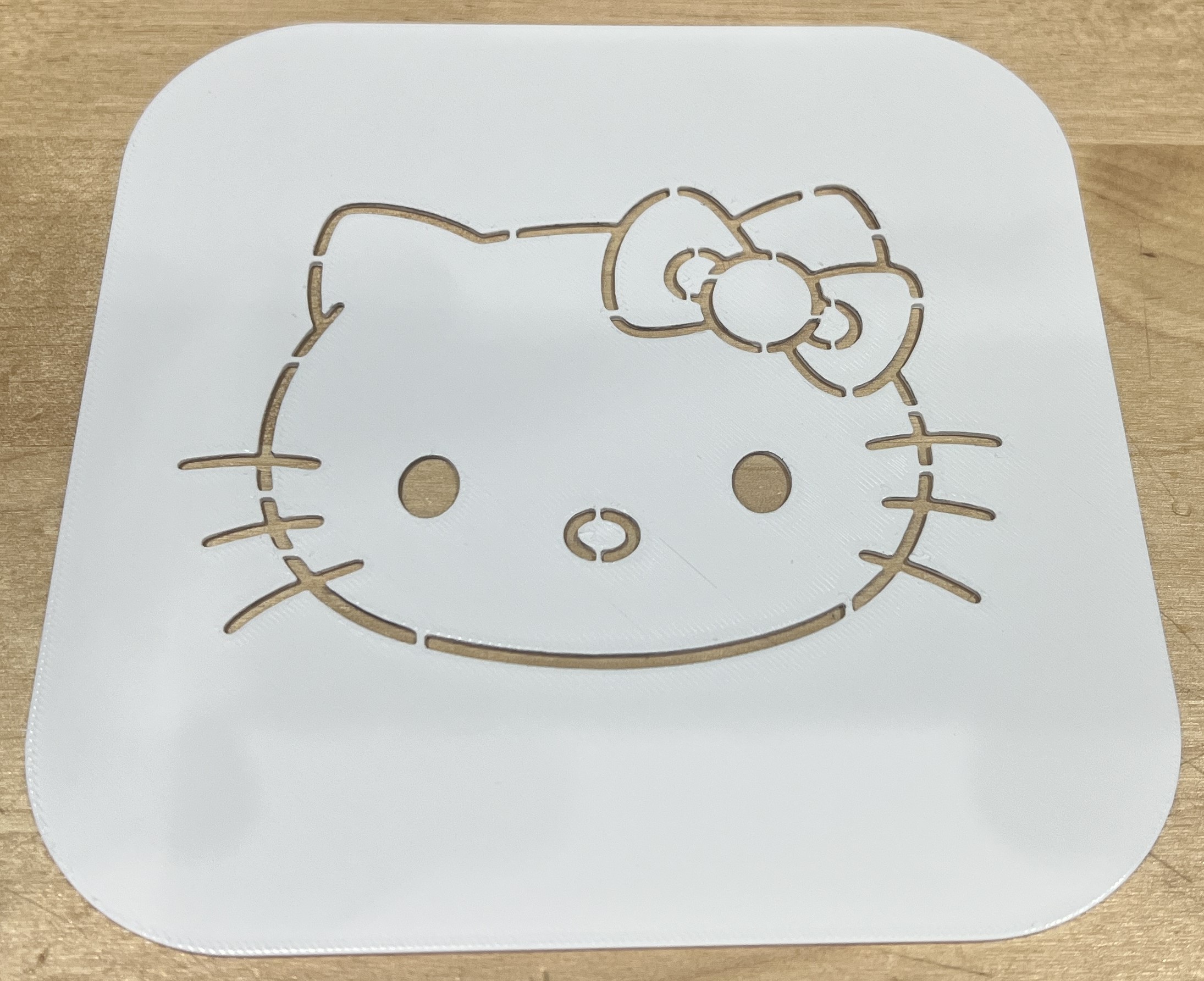 Hello Kitty Drawing Stencil by Jason M. | Download free STL model ...