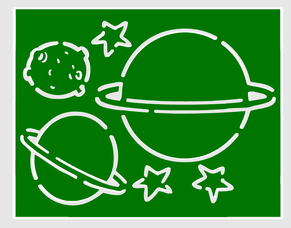 Moon Stencil, Space Template by patrick33x | Download free STL model ...