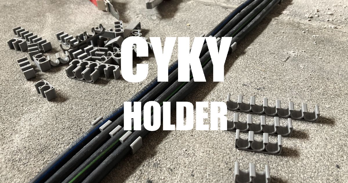 CYKY Cable Holder by Jan Štech | Download free STL model | Printables.com