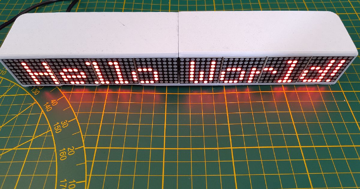 ESP32 MAX7219 8x1 display case by Remco | Download free STL model | Printables.com