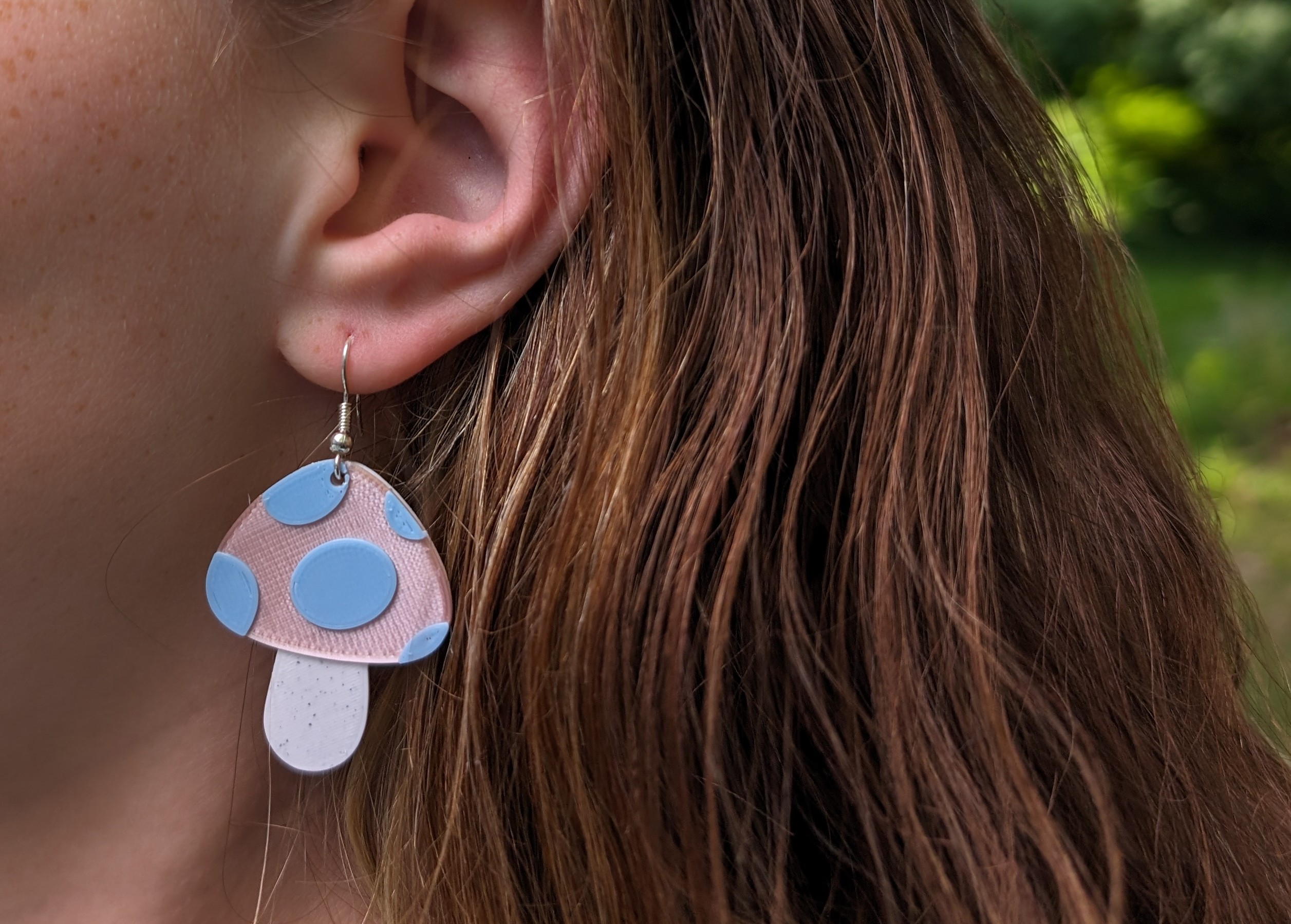 10-minute tri-color mushroom earrings, easy multi-color with filament ...