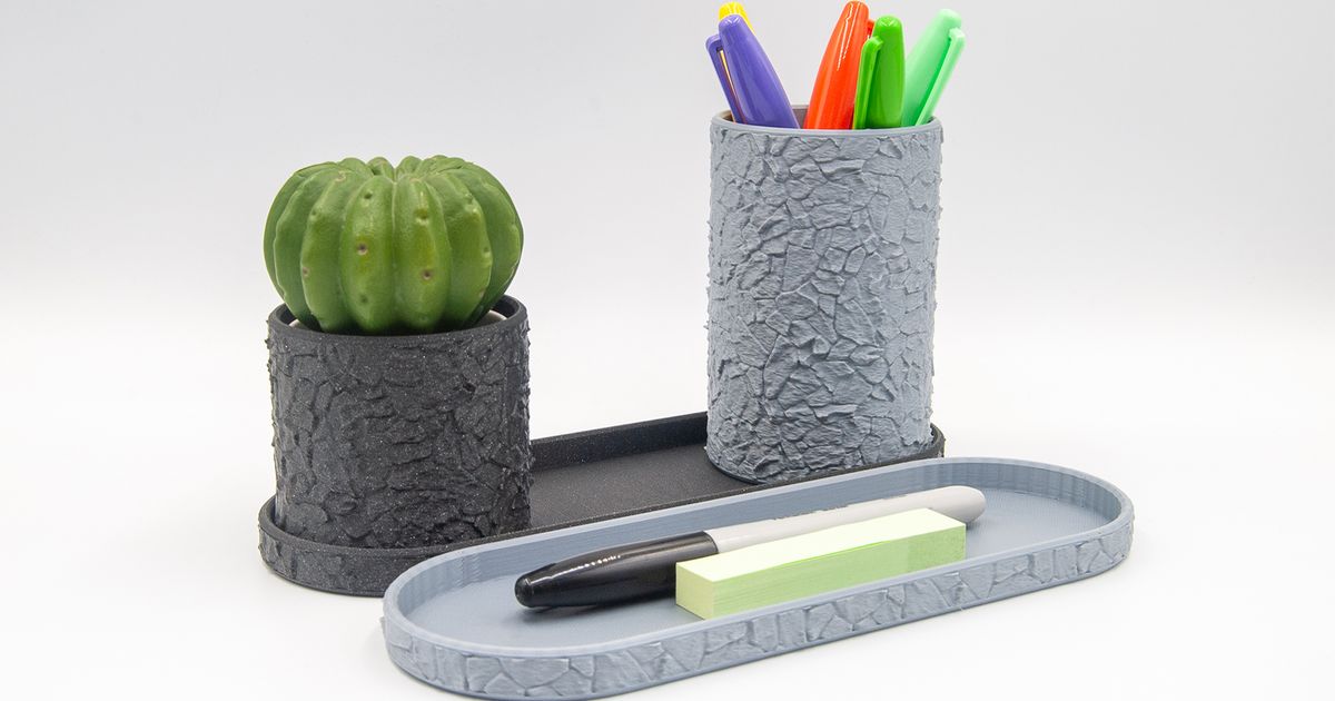 Rock Desk Organizer by Bamingo Design | Printables Store