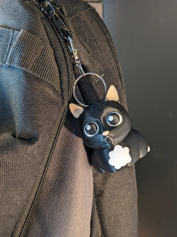 Cat Keychain by Bearded Printer | Download free STL model | Printables.com