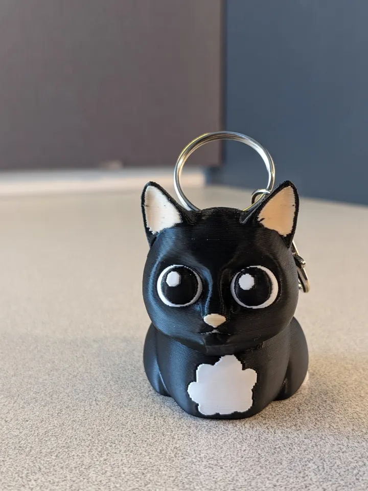 Cat Keychain by Bearded Printer | Download free STL model | Printables.com