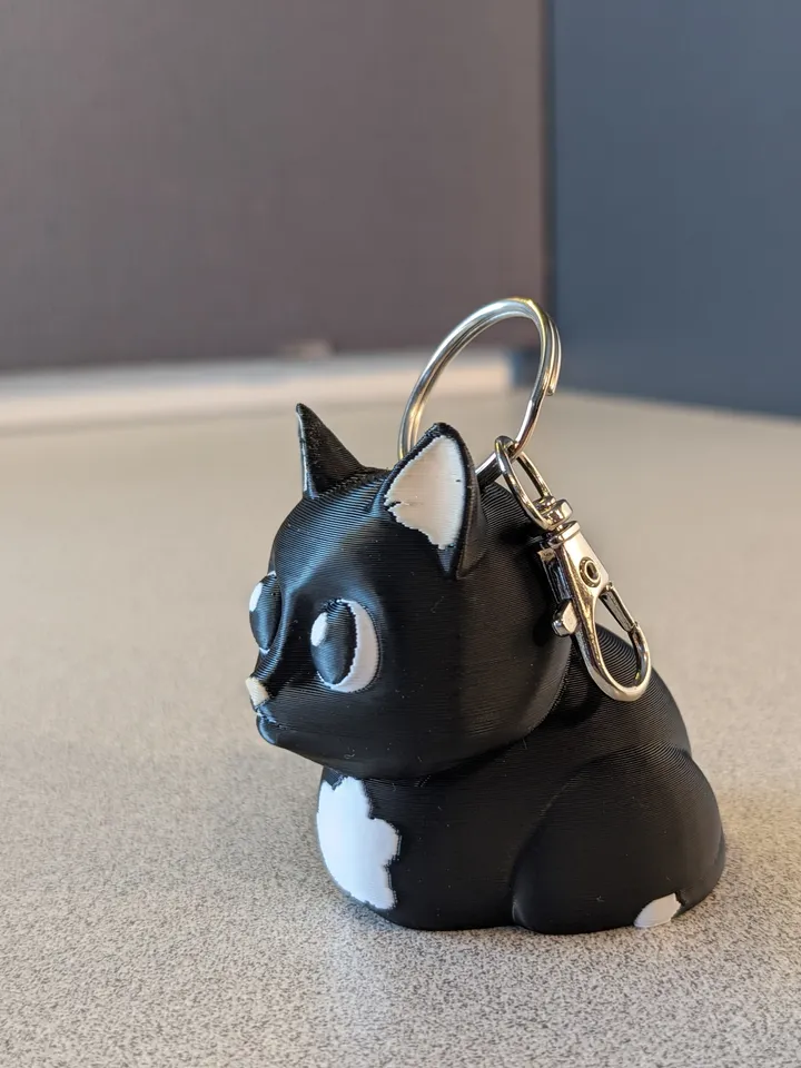 Cat Keychain by Bearded Printer | Download free STL model | Printables.com