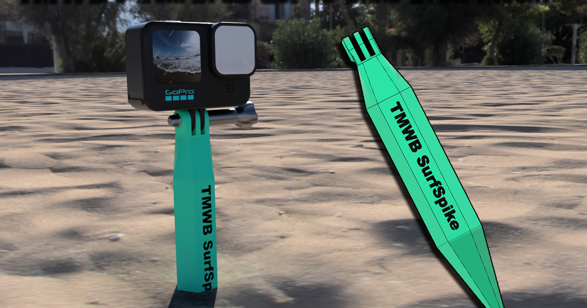 SurfSpike GoPro Sand Spike by TheMakersWorkbench | Download free STL ...