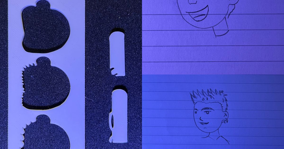 Template for drawing cartoon by futureprintmakers | Download free STL ...