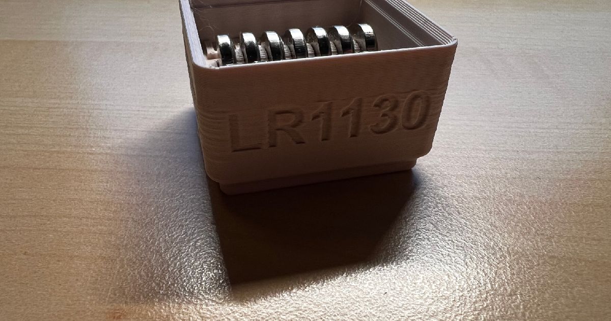 Gridfinity Stackable Battery Tray (LR1130, LR54) by Alex | Download ...