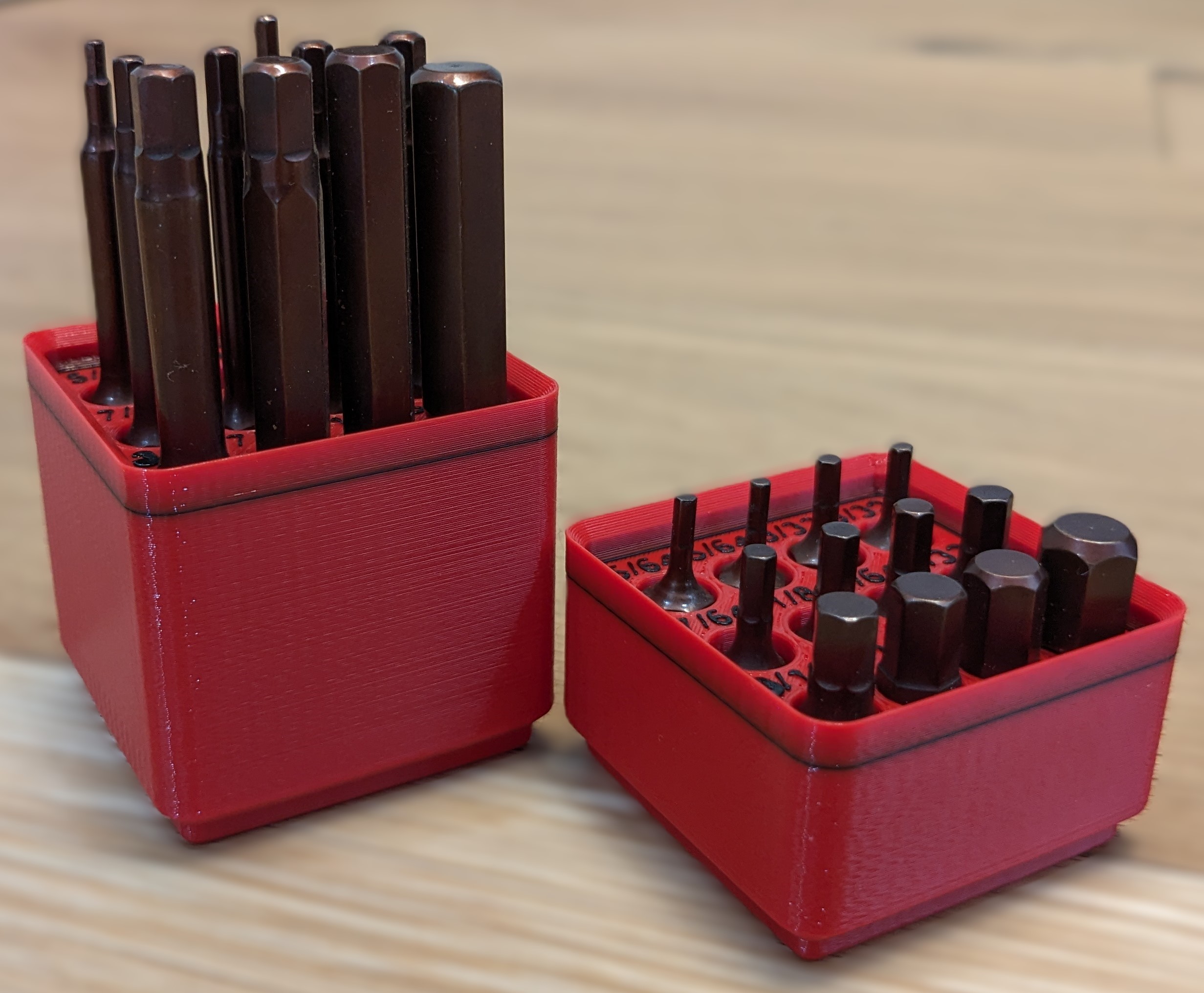 Gridfinity Embedded Magnets Labeled Bit Holder by sdwilsh | Download free STL model | Printables.com