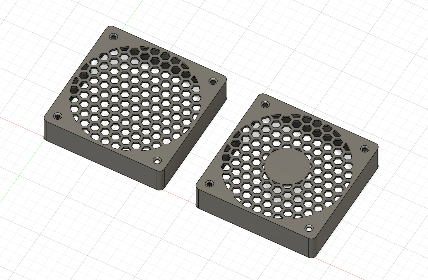 120mm Fan Cover | Grill & HEX by ktd | Download free STL model ...