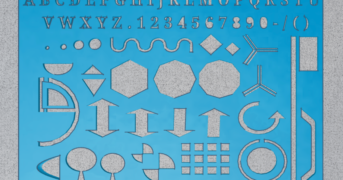 Template Ruler - drawing and design by LeonMR03 | Download free STL ...