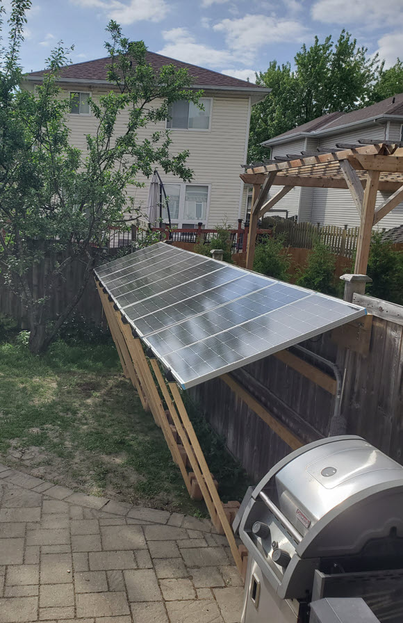 Brace to help mount solar panels against a fence by Rob Latour ...