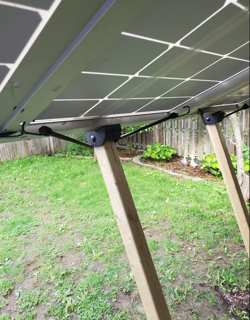 Brace to help mount solar panels against a fence by Rob Latour ...