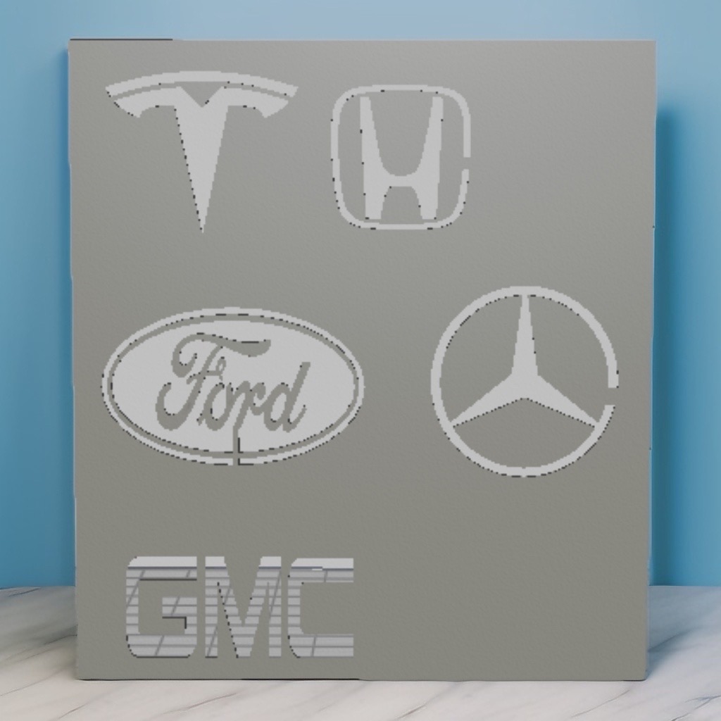 Car Logo's Stencil by SplendidMouse | Download free STL model ...