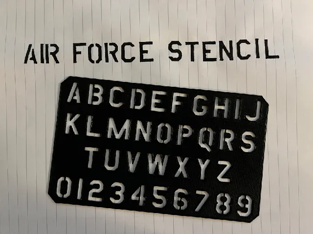 USAF Font Stencil by G$ | Download free STL model | Printables.com