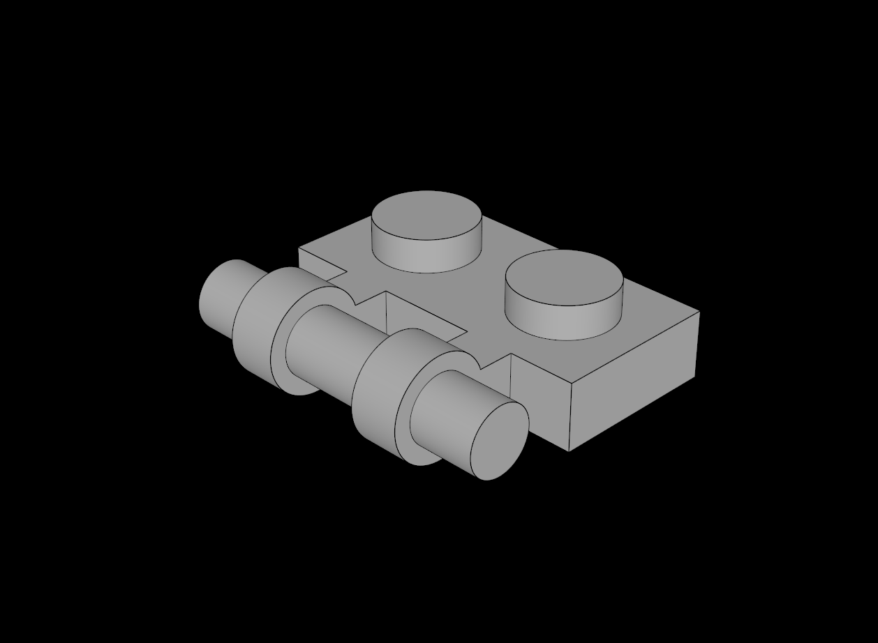 Lego Compatible (2540.dat) Plate 1 x 2 with Handle by thall72 ...