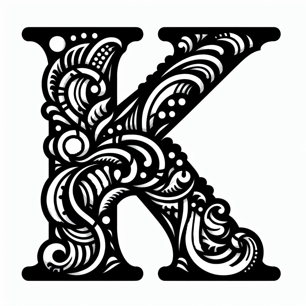 standing initial: letter K by Nina Máčová | Download free STL model ...