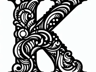 standing initial: letter K by Nina Máčová | Download free STL model ...