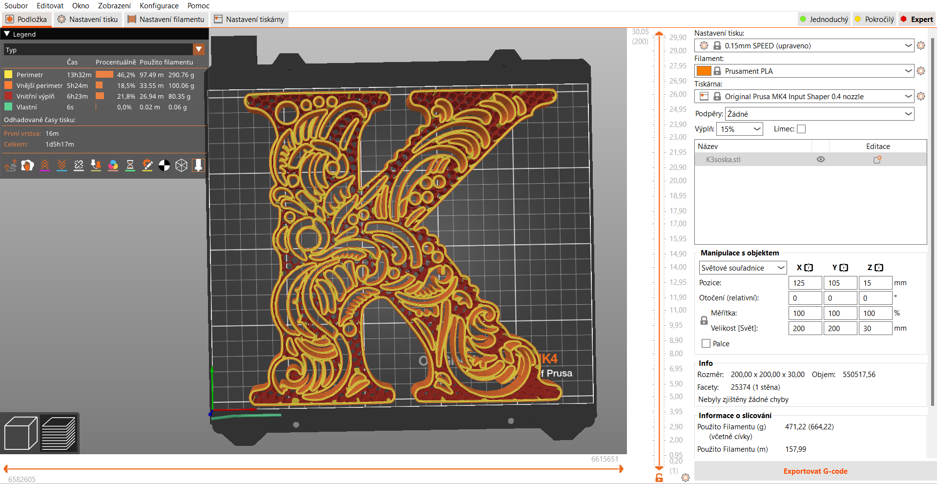 standing initial: letter K by Nina Máčová | Download free STL model ...