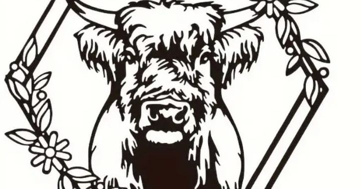 Cow Frame Wall Art by pavel benes | Download free STL model ...