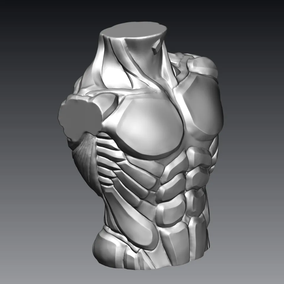 STYLIZED MALE BUST by WindBlatt3D | Download free STL model ...