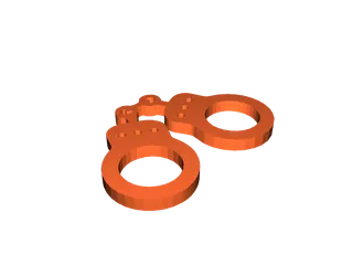Keychain police handcuffs by pavel benes | Download free STL model ...
