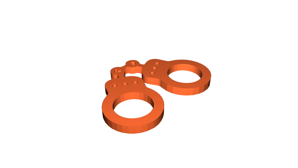 Keychain police handcuffs by pavel benes | Download free STL model ...