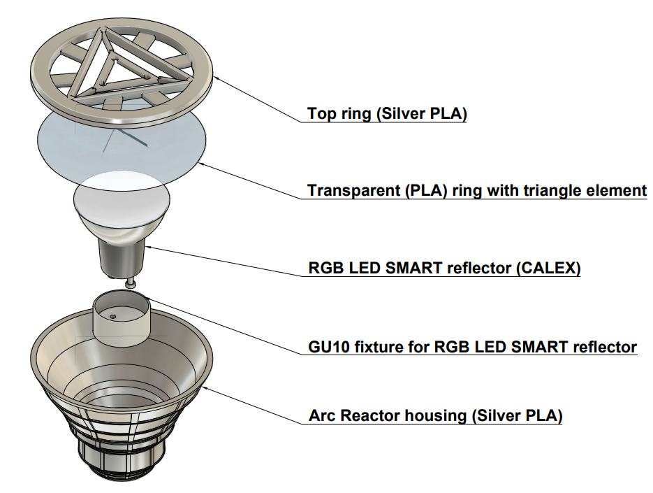 Arc Reactor (New element) with stand & RGB SMART LED lighting by Rogue ...