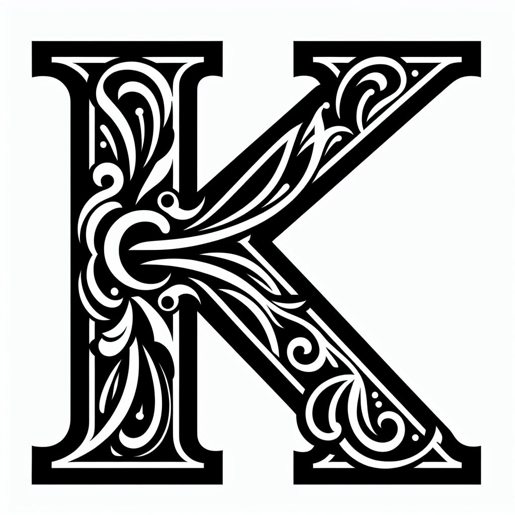 Frottage creation: letter K (version 3) by Nina Máčová | Download free ...