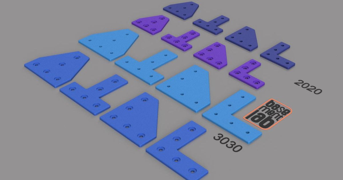 2020 / 3030 T-Slot Framing Structural Brackets by BasementLAB ...