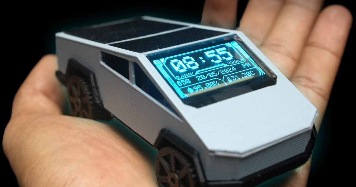 Cyber Clock an IoT OLED Desk Clock With Hygro-Thermometer by Gokux ...