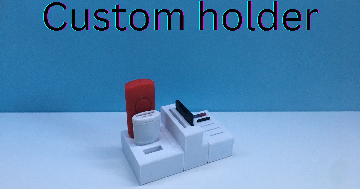Pendrive / microSD / adapter holder customizable by Otek_creator ...