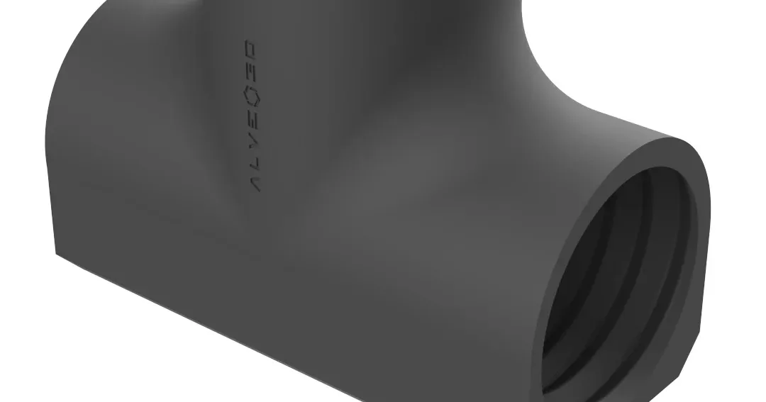 T-fitting (3 directions) for 76 mm semi-rigid pipe in 1 piece by ...