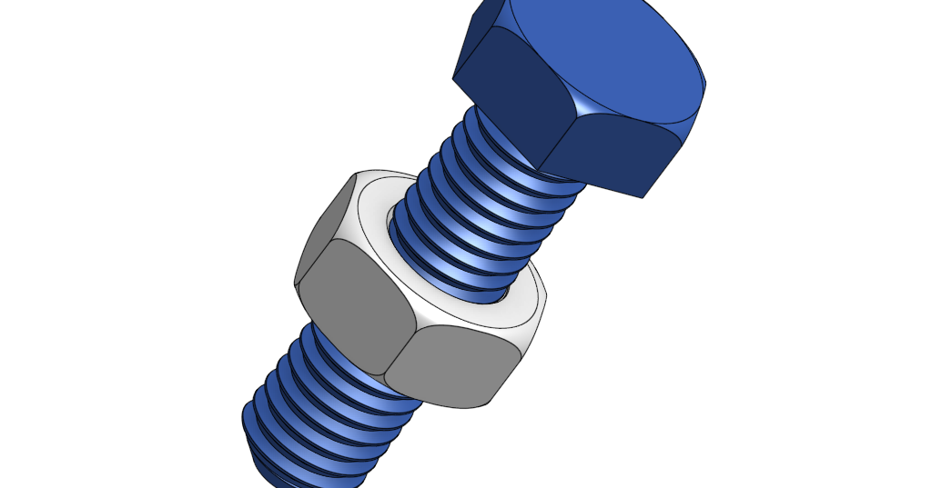 Bolt DIN 961 M8x1.25x30+ Nut M8x1.25 by kuldar | Download free STL ...