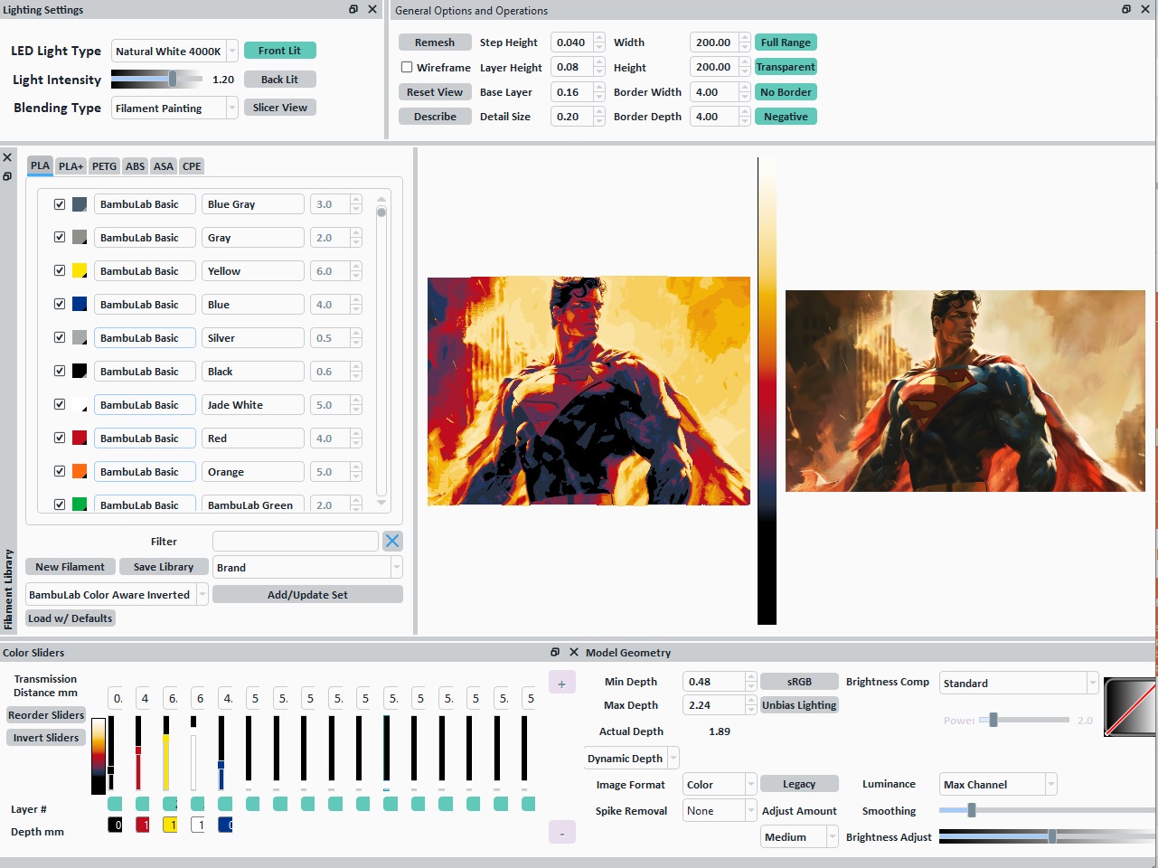 Superman Hueforge artwork by Arthur C | Download free STL model ...