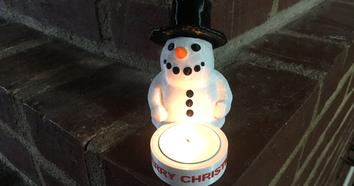 Snowman Tealight by StarLabs3D | Download free STL model | Printables.com