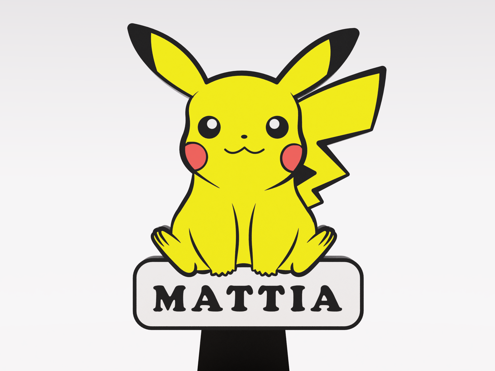 Pikachu Lightbox with Your Name / LED Lamp by Valeria Momo | Printables ...