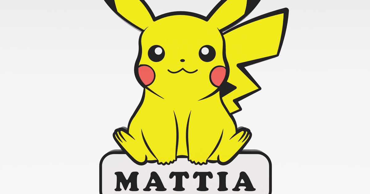 Pikachu Lightbox with Your Name / LED Lamp by Valeria Momo | Printables ...