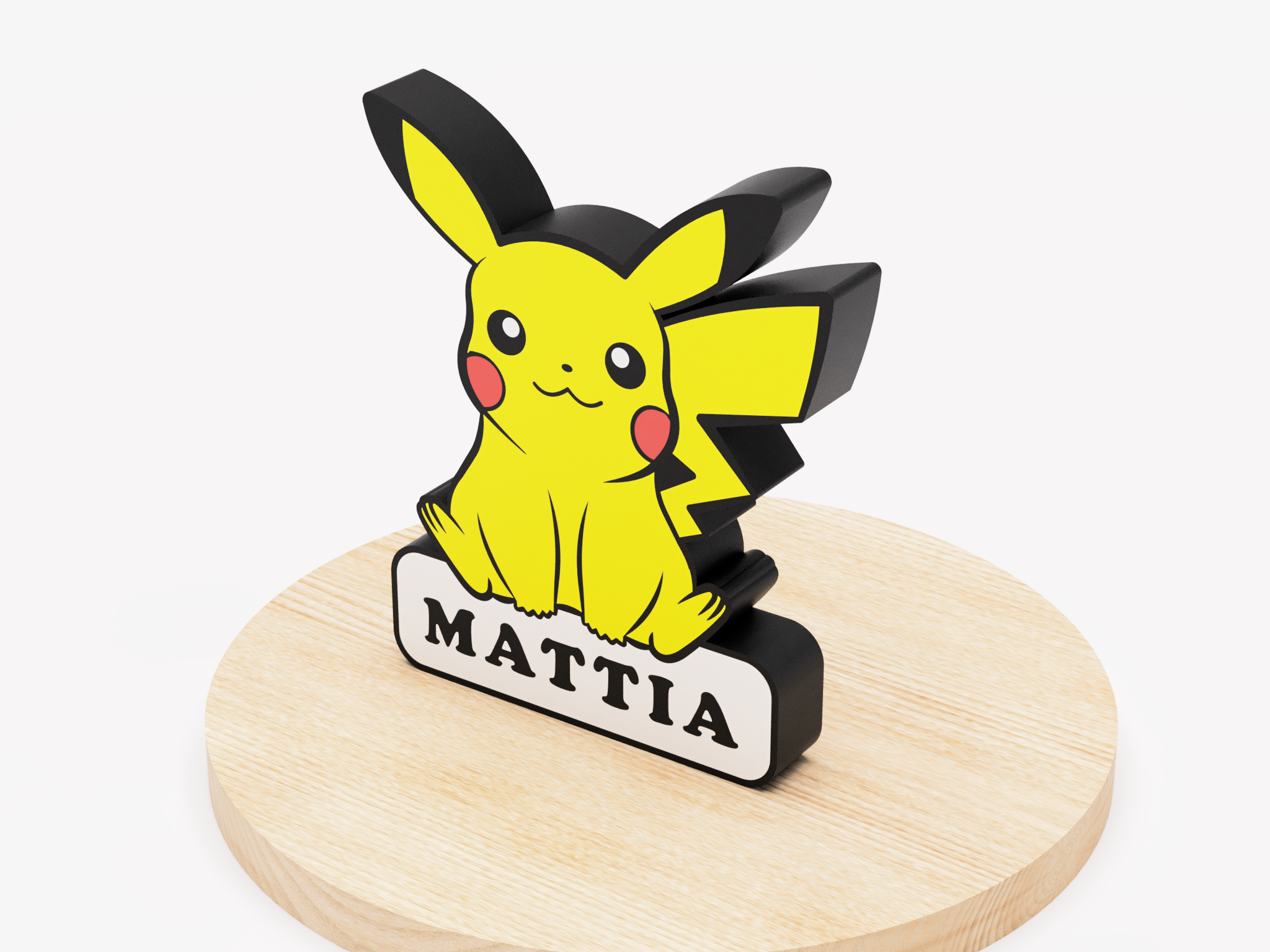 Pikachu Lightbox with Your Name / LED Lamp by Valeria Momo | Printables ...