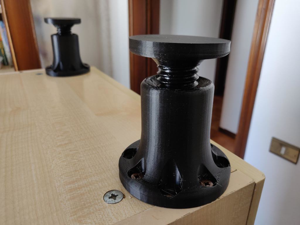 Heavy duty adjustable furniture leg by MarcoPi | Download free STL ...