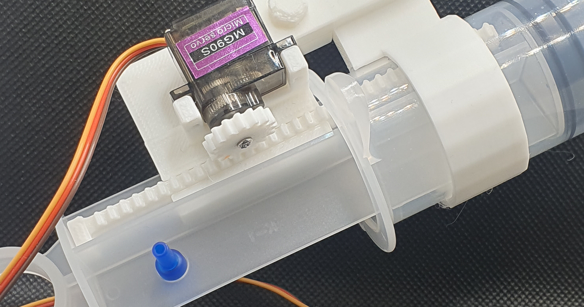 Automatic syringe plunger for MG90S servo da Robert Gogete | Scarica il ...