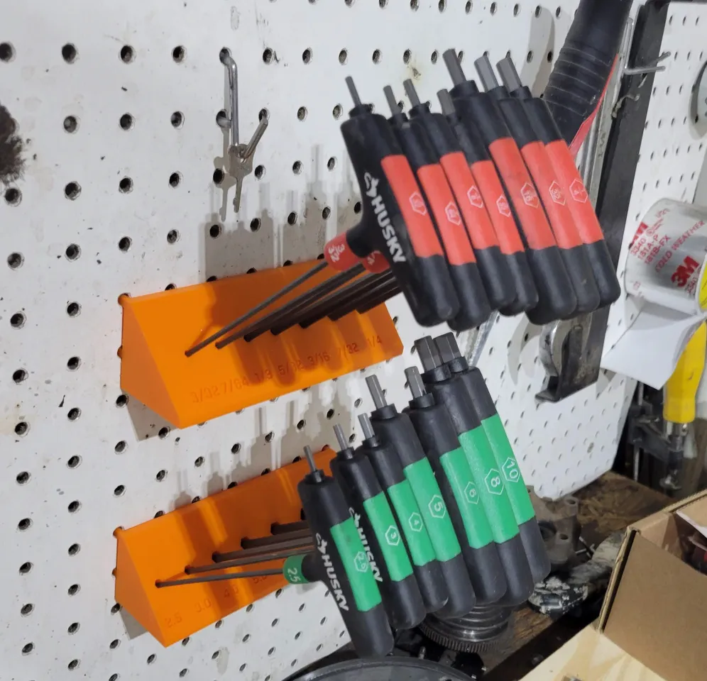 T-Handle SAE & MM Hex Key Set Organizer by jhiggins | Download free STL ...
