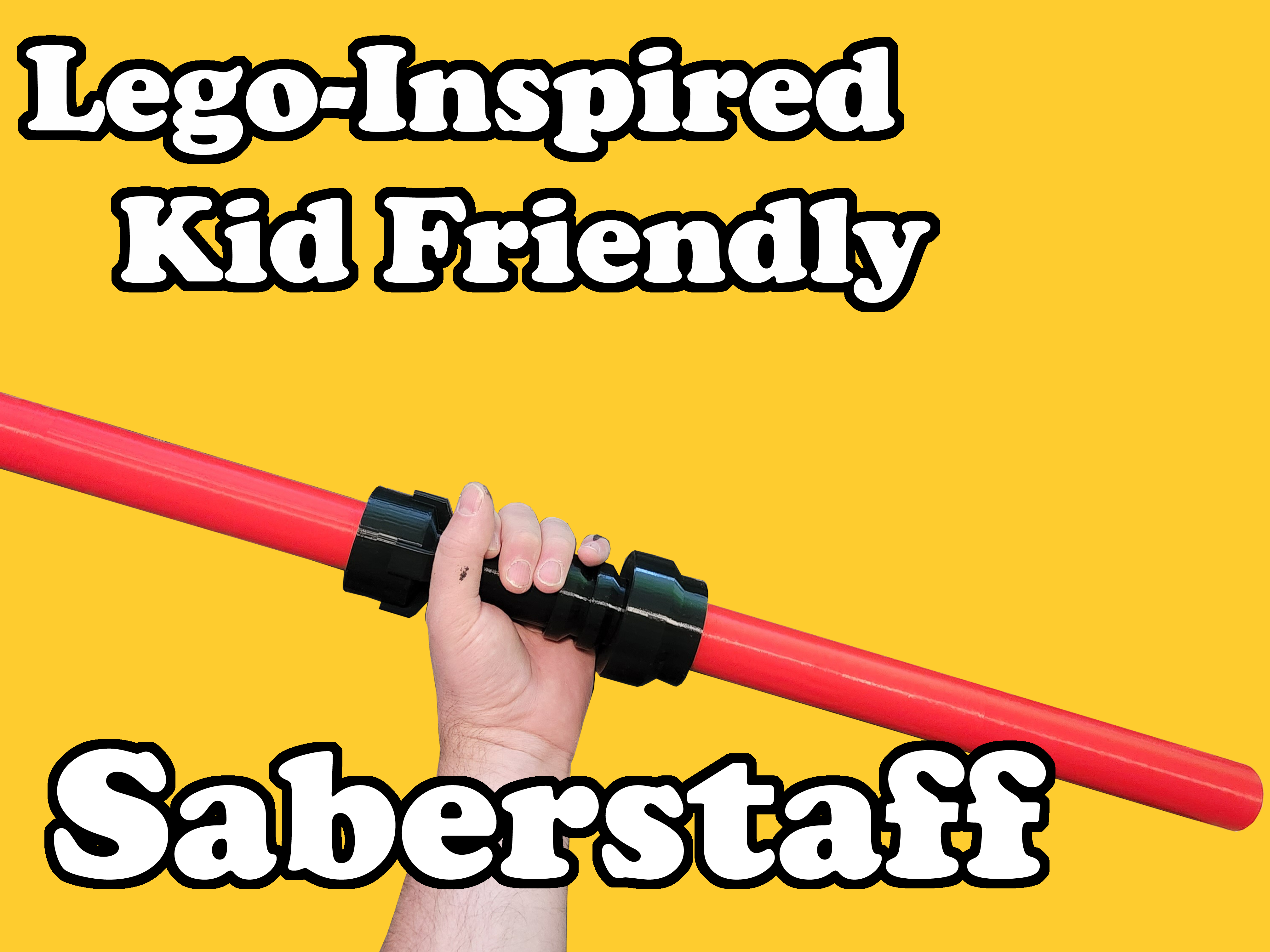 Lego-Inspired Kid Friendly Saberstaff by iqless | Download free STL ...