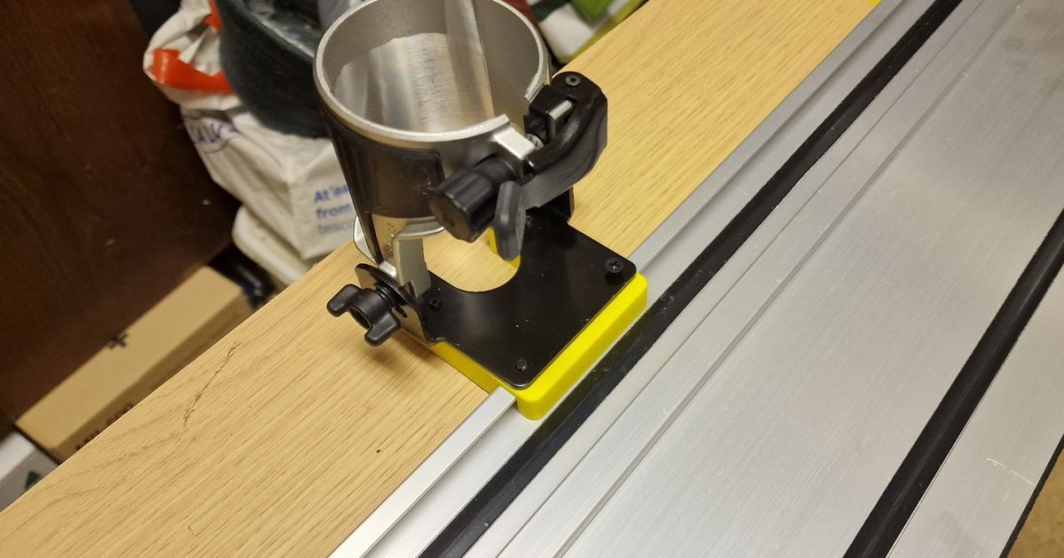 Fixed Base Router Adapter for Parkside Track and Makita DRT50 by ...