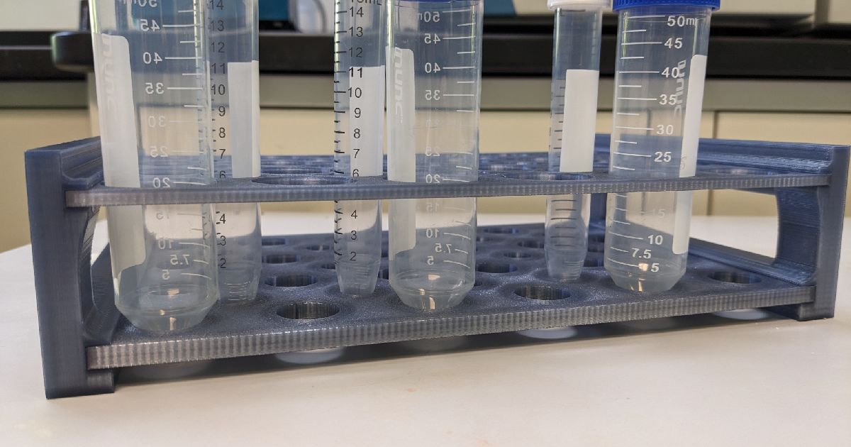 50 mL and 15 mL Test Tube Rack by _donkey-brains_ | Download free STL ...